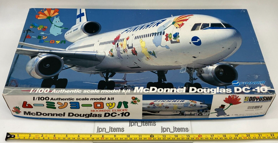 Moomins FINNAIR Doyusha 1/100 McDonnell Douglas DC-10 Plastic Model Kit ...