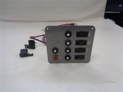 PREMIER PONTOON ROCKER / BREAKER SWITCH PANEL GRAY 4 3/4" X 5 1/8 ...