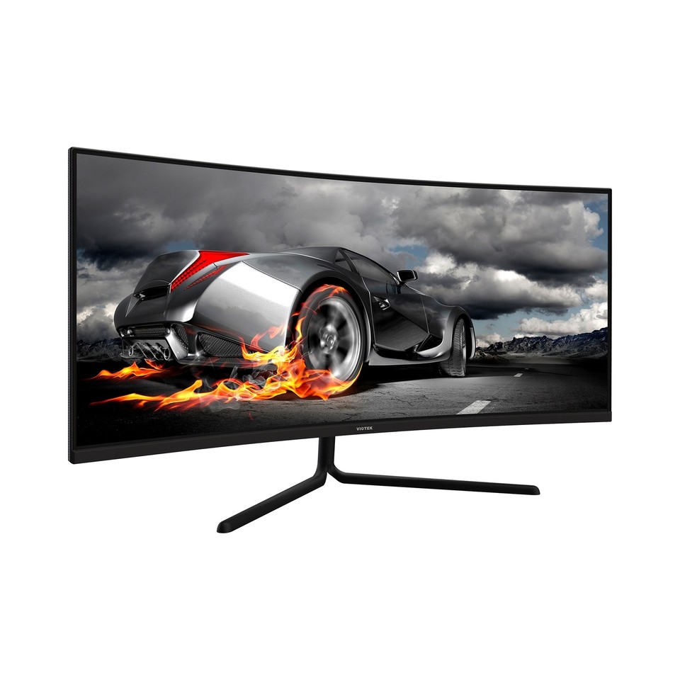 Viotek 34" Curved LED 3440x1440 Monitor 120Hz 4ms HDMI, DP, DVI, 3.5mm ...