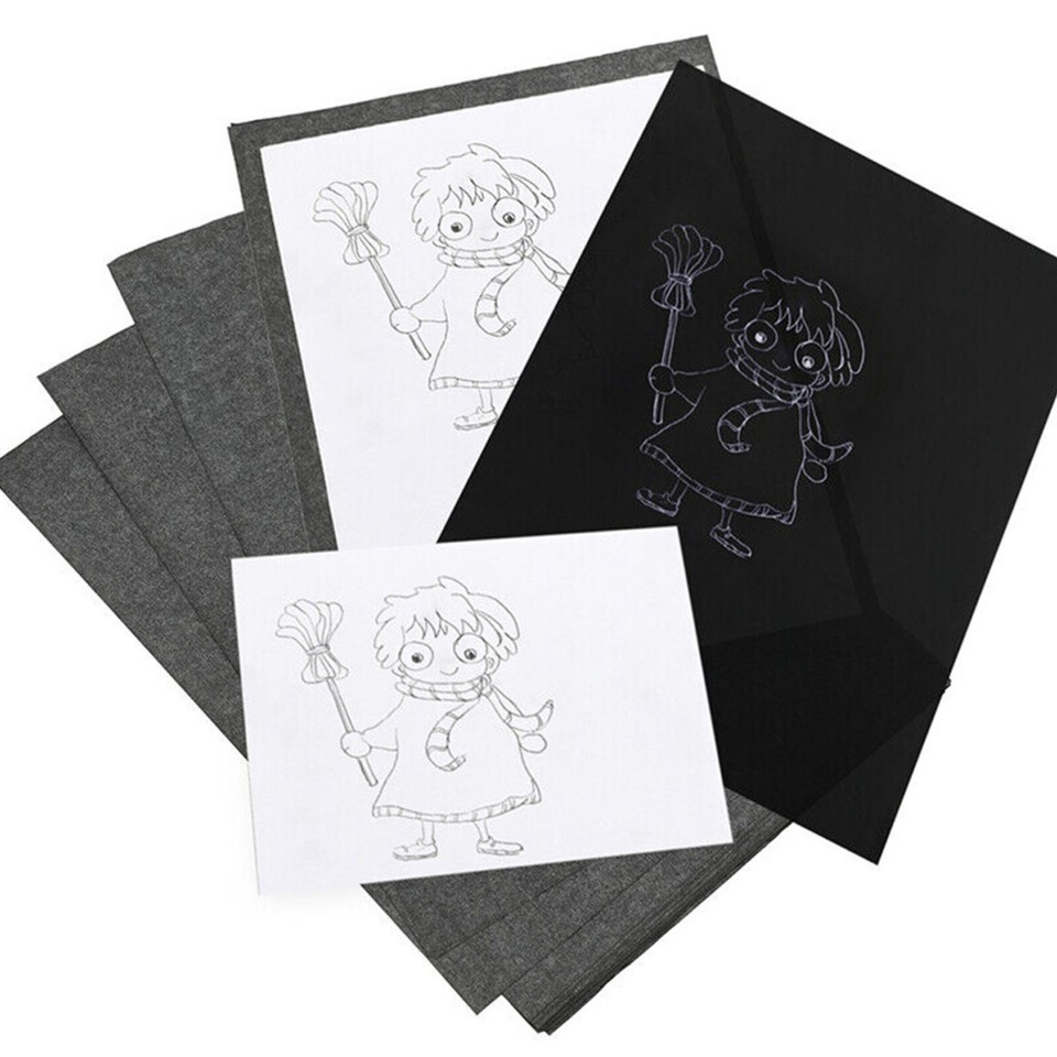 100 Sheets A4 Carbon Transfer Tracing Graphite Paper for Wood Carving ...