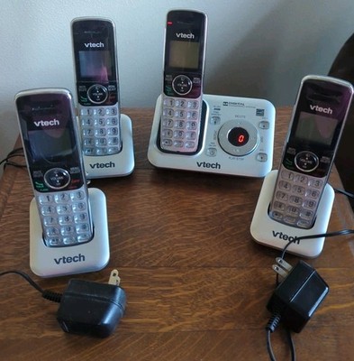 Vtech 4 Handset Cordless Answering System Caller ID Call Waiting Model ...