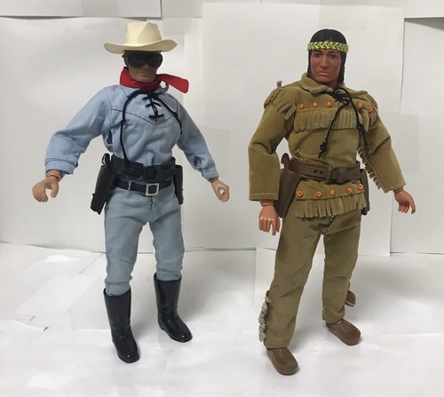 Vintage 1973 Gabriel Toys The Lone Ranger And Tonto 10” Action Figures ...