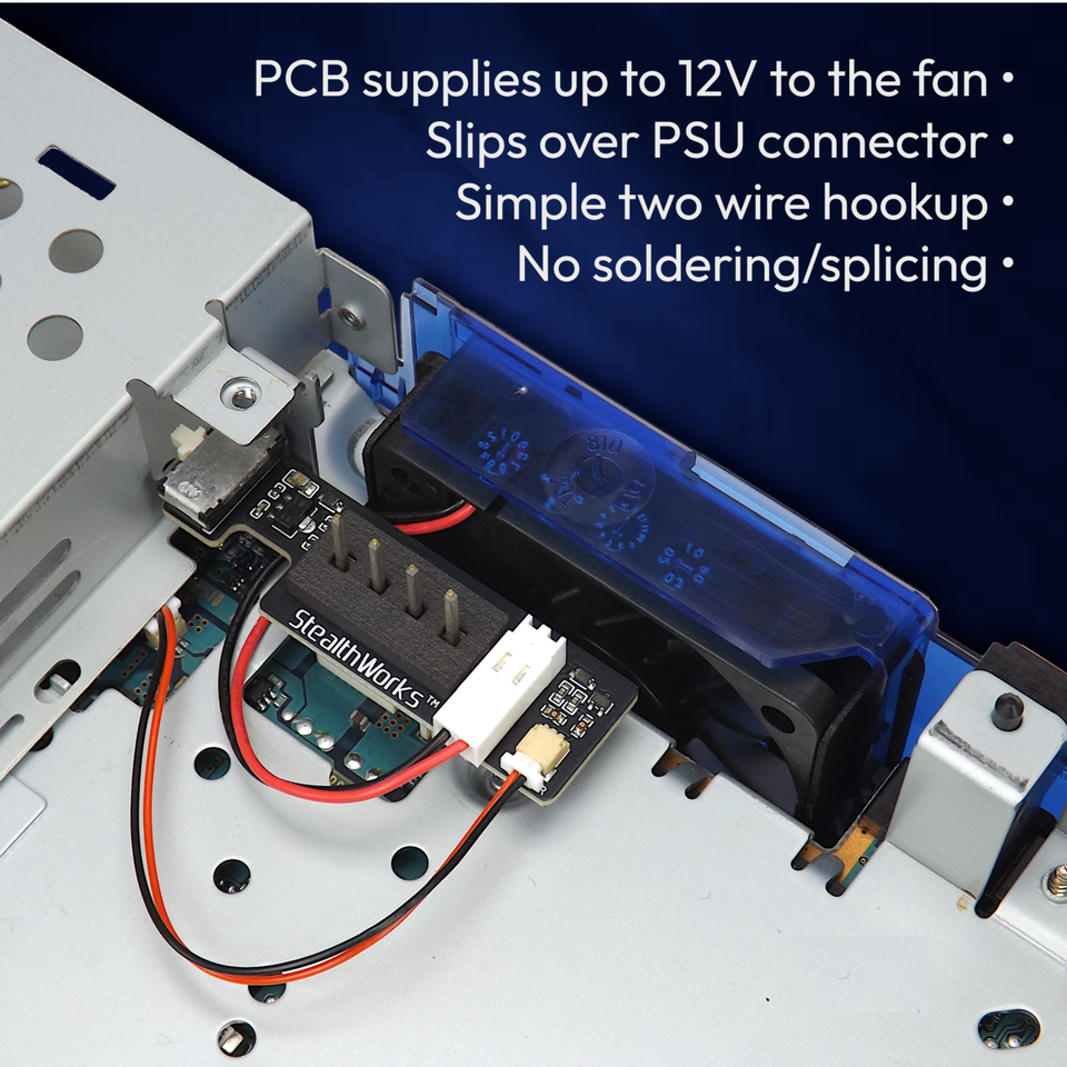 StealthWorks Fat PS2 Quiet Fan Upgrade Mod for 39001 35001 30001R with ...