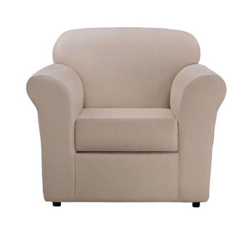 Sure Fit heavy Stretch Leather 2-Pc arm Chair Slipcover washable ...