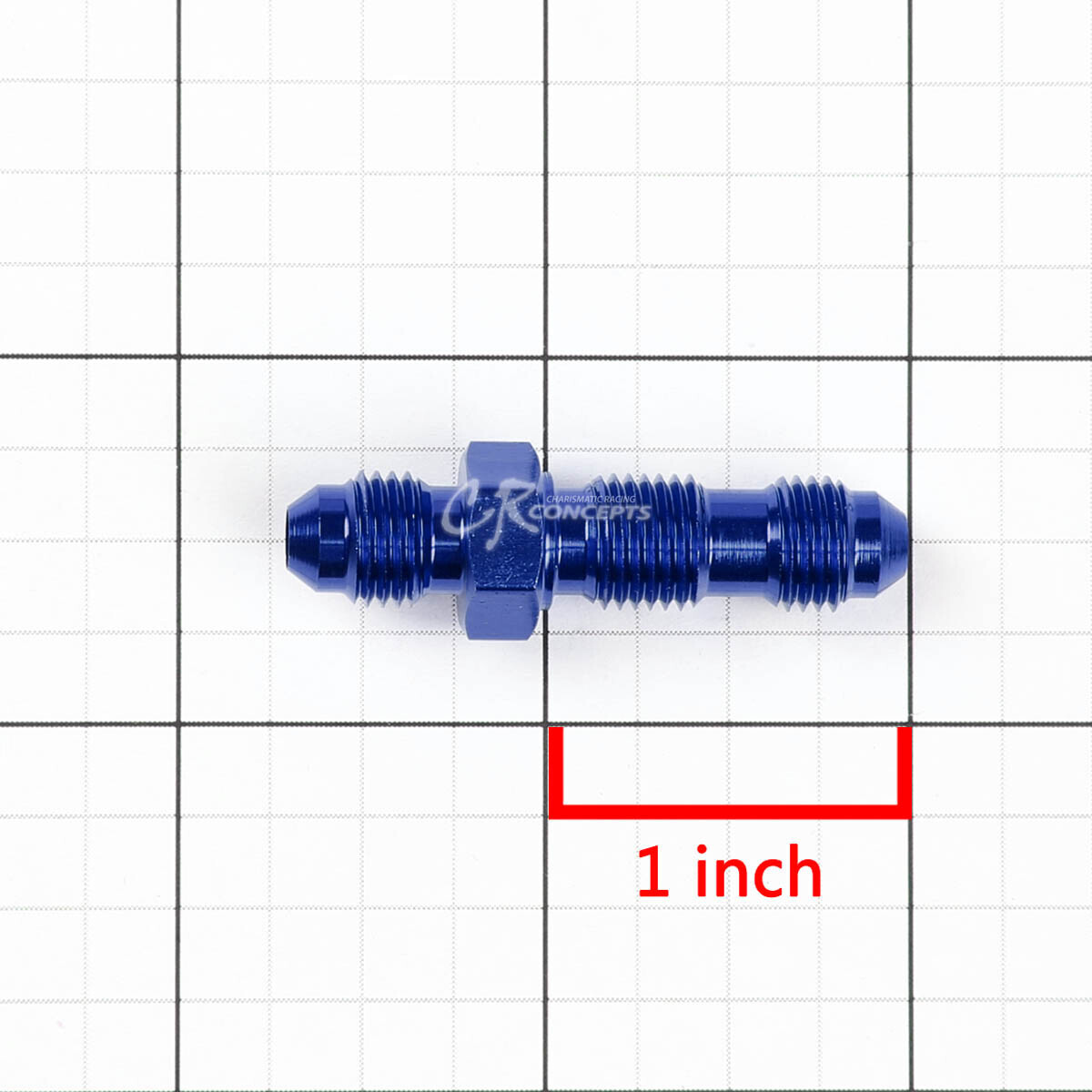 3AN AN3 AN-3 MALE THREAD STRAIGHT BULKHEAD FLARE BLUE ALUMINUM ANODIZE ...
