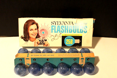 Vintage Sylvania Blue Dot Flashbulbs・12 Press 25B Blue Bulbs・Original ...