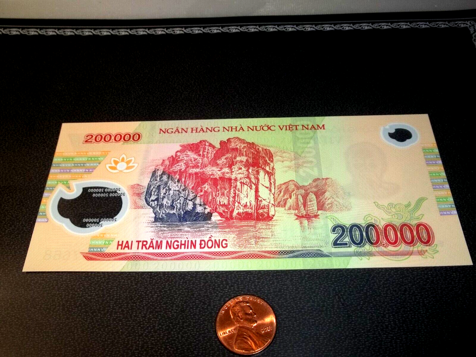 200,000 VIETNAM DONG ***UNCIRCULATED*** BANKNOTE, 2013 -2022 POLYMER ...