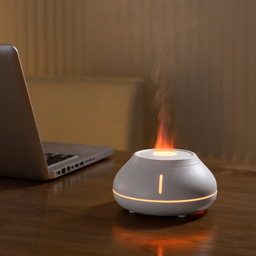 Flame Air Humidifier 130ML Aroma Diffuser Type-C for Home Bedroom ...