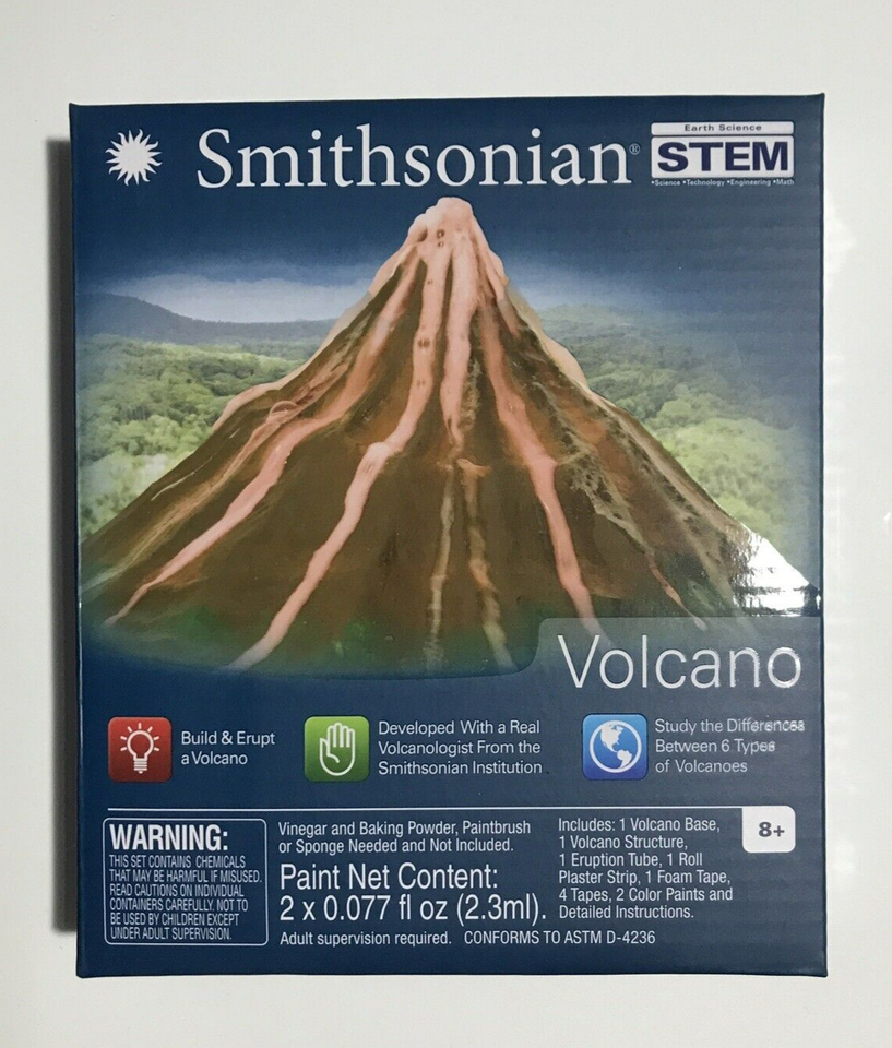 Smithsonian STEM Earth Science Build & Erupt a Volcano Kit Ages 8+ NEW ...