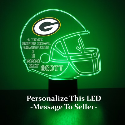 Greenbay Packers Night Light,NFL Football LED Sports Fan Lamp ...