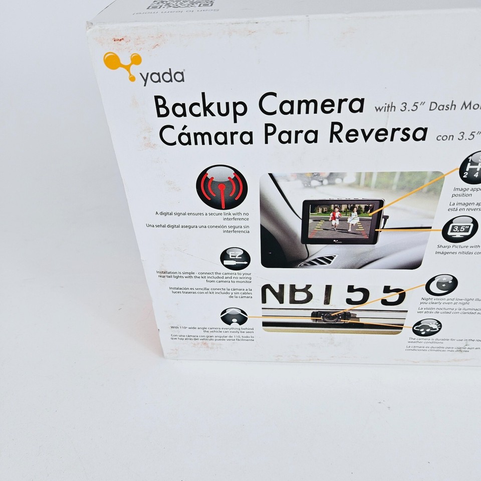 Yada BT53872M-2 Black Digital Wireless Backup Camera 3.5" Dash Monitor ...