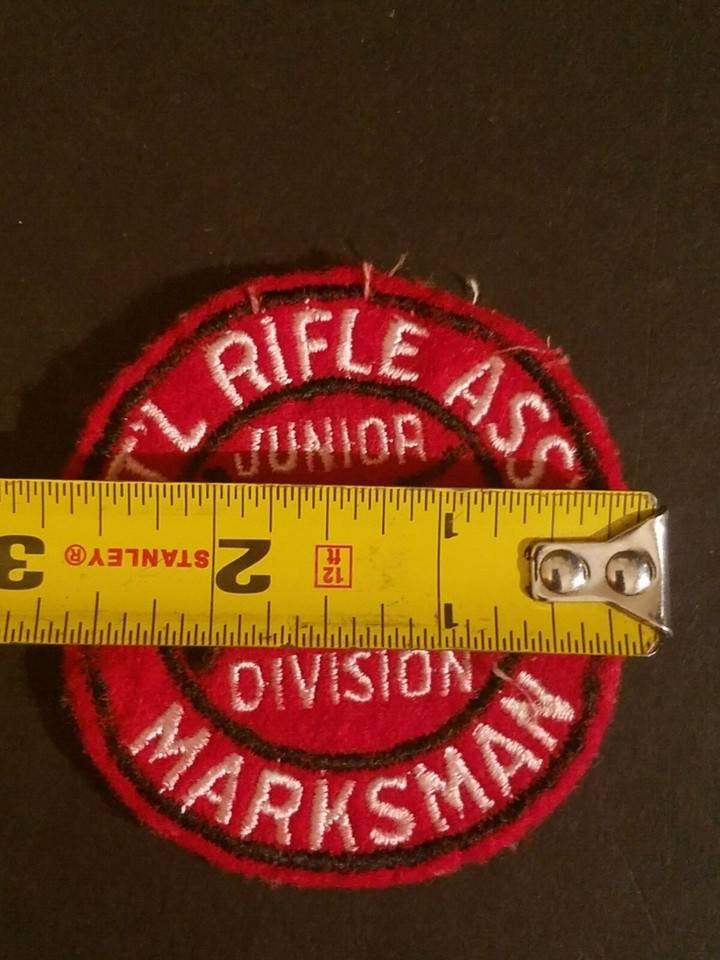 Vtg Old Material (NOT Twill, Maybe Wool?) NRA MARKSMAN JUNIOR DIV Gun ...