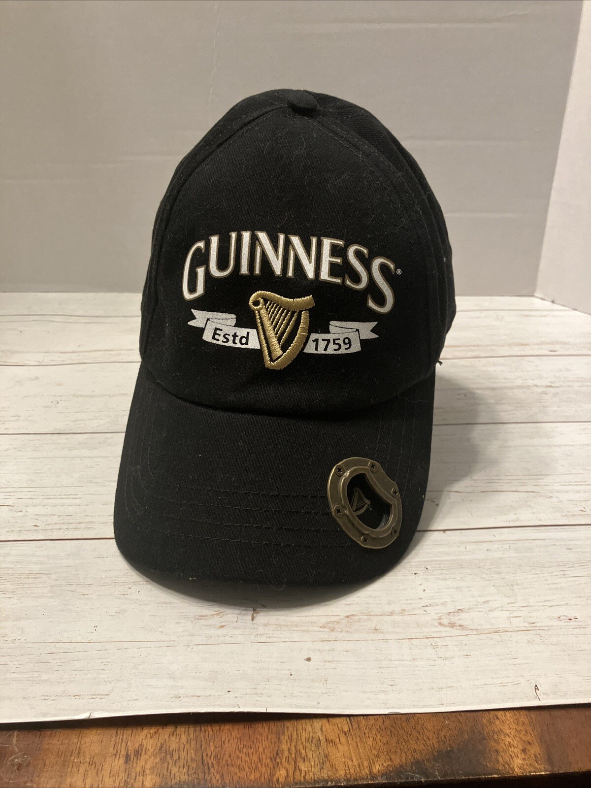 Guinness Beer Hat Cap Adjustable, Black White Hat Wit… - Gem