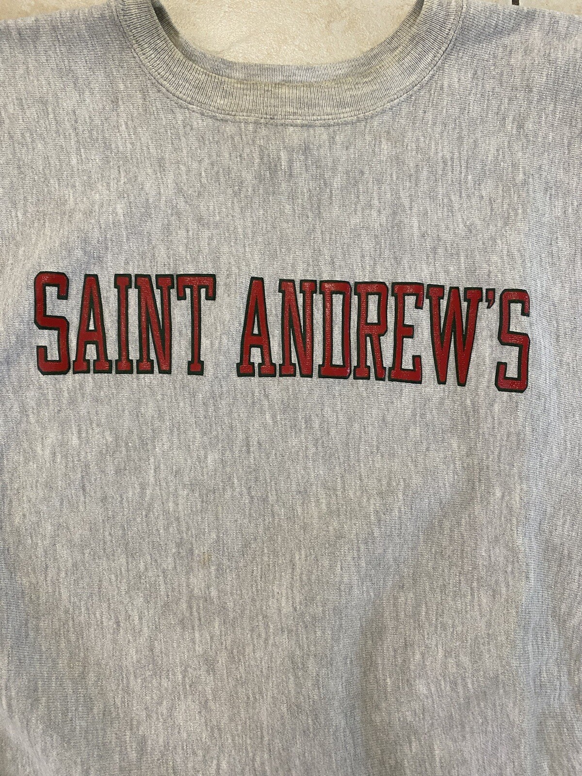 VTG Champion SAINT ANDREW’S Reverse Weave Crewneck Sw… - Gem