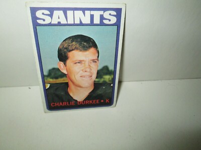CHARLIE DURKEE 1972 Football card Topps #34 OSU NEW ORLEANS SAINTS Kick ...