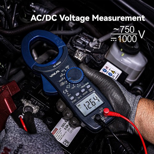 Blue color AC DC Clamp Meter Amp Meter Multimeter Voltage Tester Auto ...
