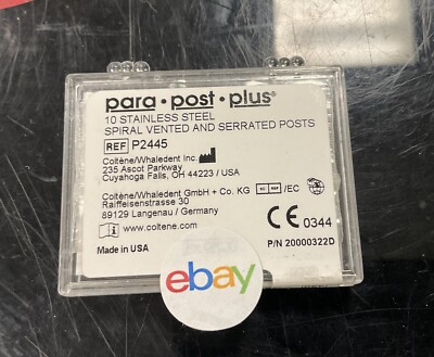 Coltene Whaledent P2445 ParaPost Plus Stainless Steel Spiral Posts 10 ...