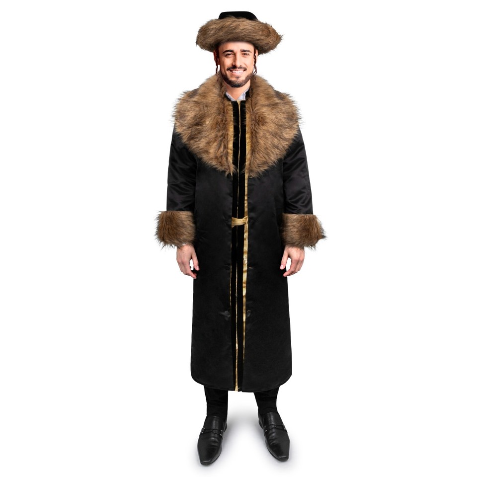 Dress Up America Rabbi Coat with Fur - Chief Rabbi Costume for Adults ...