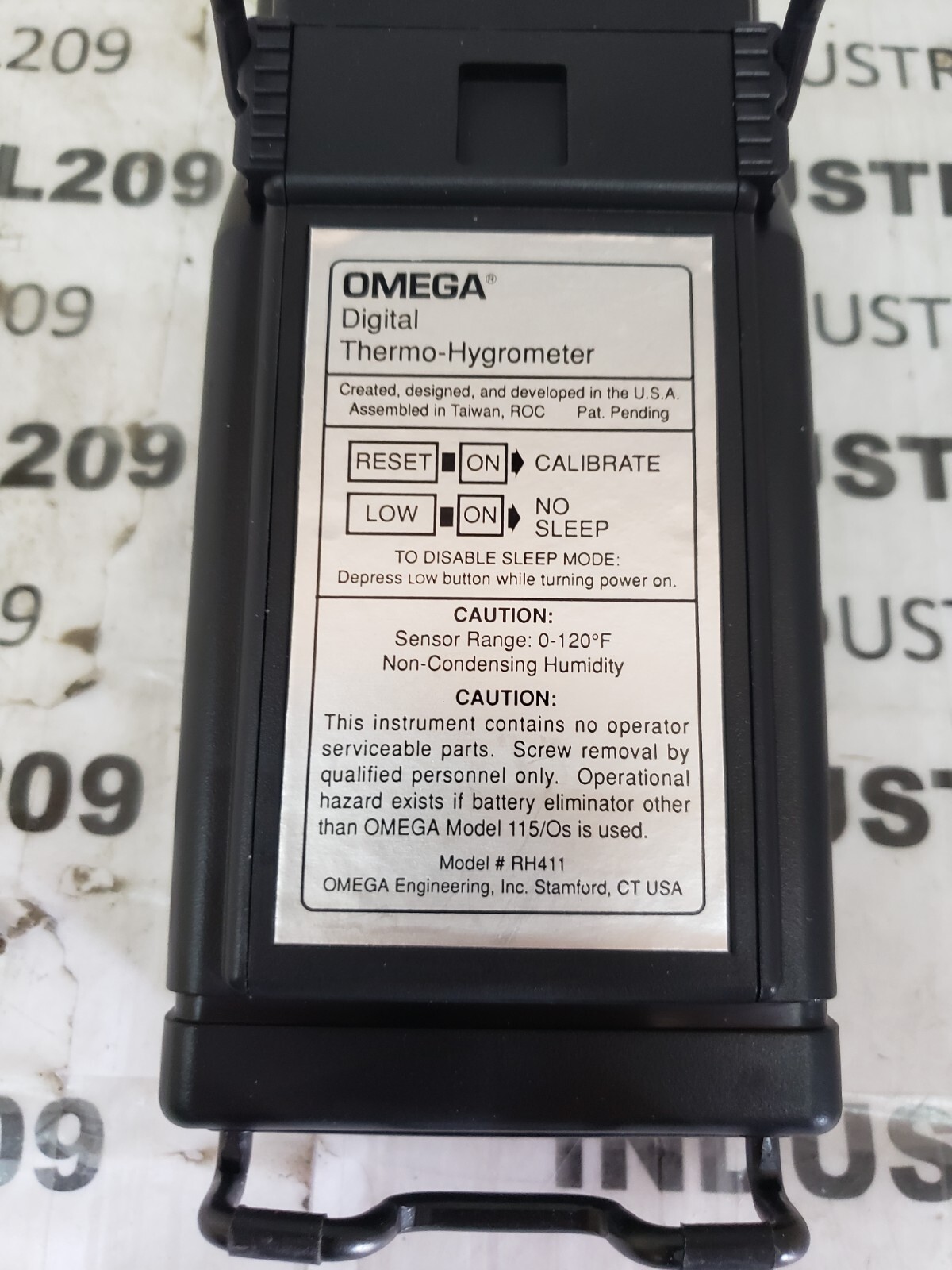 OMEGA Digital Thermo-hygrometer Model RH411 With Probe for sale online ...