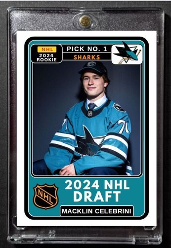 2024 Macklin Celebrini Future Stars NHL Draft Rookie Card San Jose ...