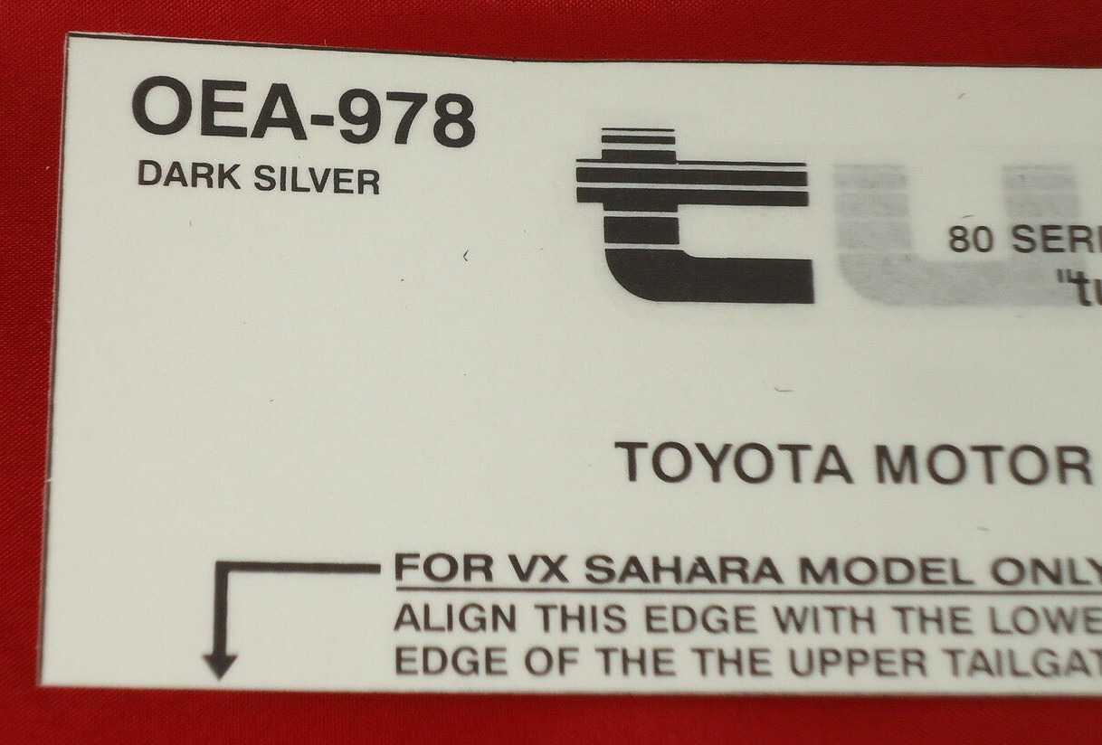 Toyota Landcruiser 80 Series Turbo Decal Dark Silver for Tailgate ...