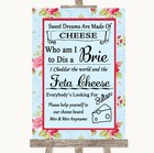 Shabby Chic Floral Cheese Board Song Personalised Wedding Sign | eBay UK