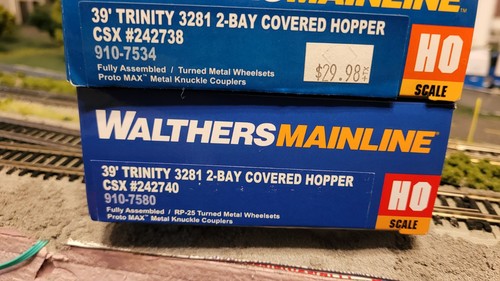 Walthers CSX Trinity 39' 3281 2 Bay Hopper 3 Car Set | eBay