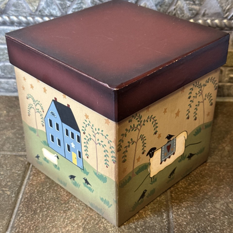 Set Of 5 Nesting Boxes Primitive Design The Salem Collection | eBay