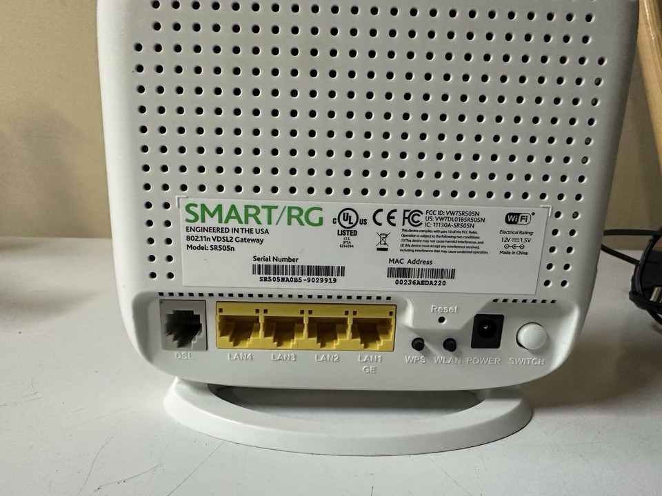 Smart RG Wireless Modem 802.11n VDSL2 DSL W/ Adapter *FREE SHIPPING | eBay