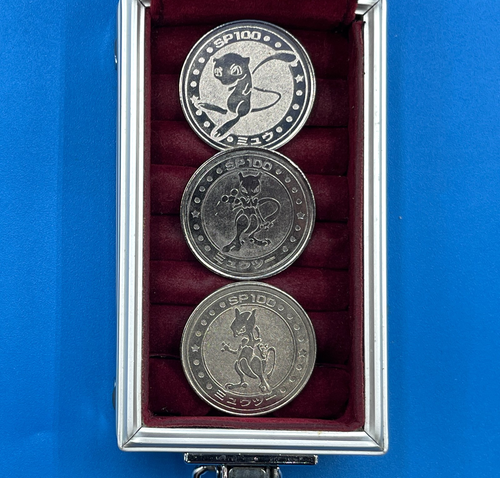 Lot 3 mew mewtwo ( 1 2 3 set ) Pokemon juice Silver COIN Japanese | eBay