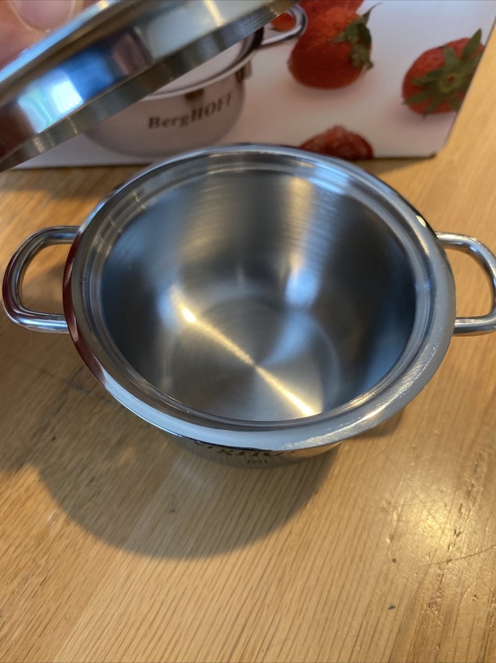 Essentials Bistro 4 Piece Stainless Steel Mini Pot Set Lids $100 | eBay