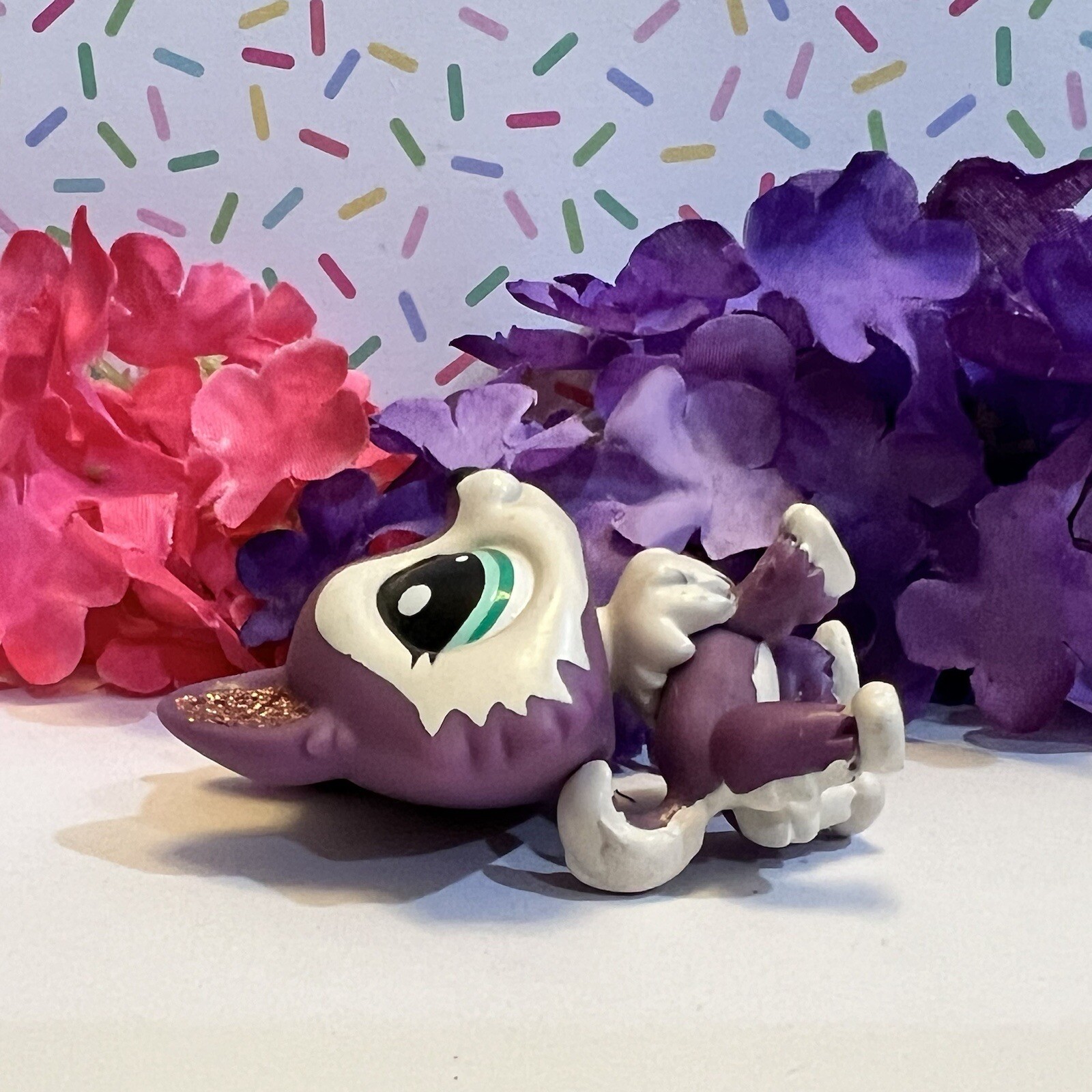 Authentic Littlest Pet Shop LPS 2297 Glitter Sparkle Husky Dog Wolf ...