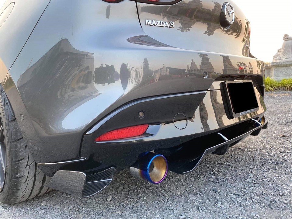 for mazda 3 BP 2021 2019 2023 fastback rear lower diffuser Body Kit ...