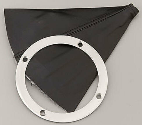 Lokar Hot Rod Shifter Boot with Round Ring Stainless Steel 5" OD x 4 ...