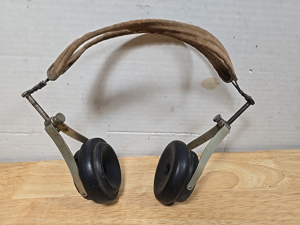 Antique WW2 Stromberg-Carlson Headset Headphones No. 2-A Made In USA | eBay
