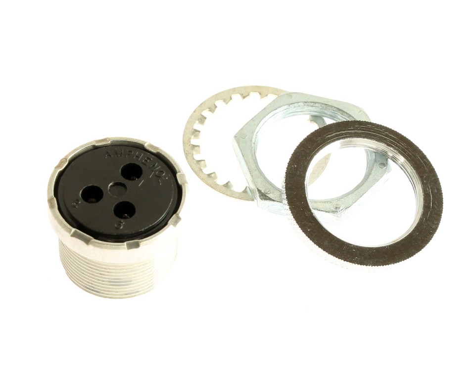 91PC3M 3 Pin Contact Male Panel Receptacle Microphone Connector Audio ...