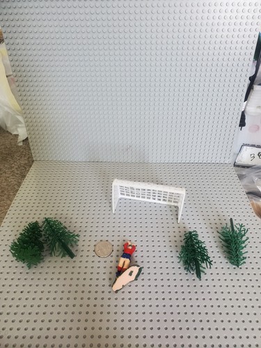 Lot of Soccer Player net & trees Action Figure cake topper | eBay