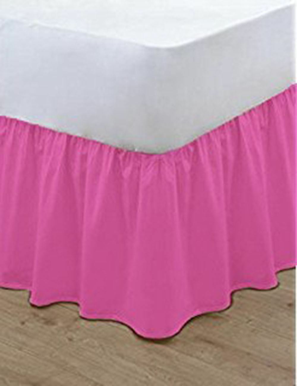 BASE VALANCE Sheet Dyed Easy Care DEEP 15" Frilled Small Double King ...