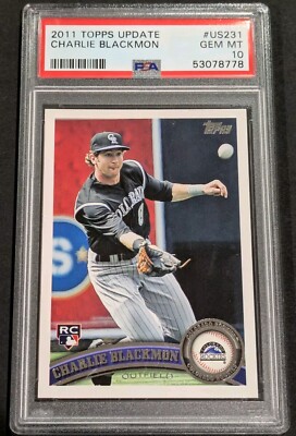 2011 Topps Update Charlie Blackmon RC PSA 10 GEM MINT ROOKIE #US231 ...