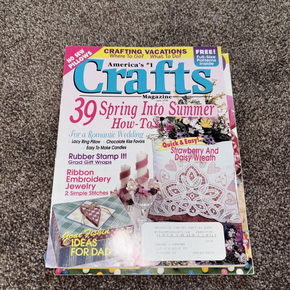 12 Pc Lot Of 1996 America's #1 Crafts Magazines, Full Year Quilts ...