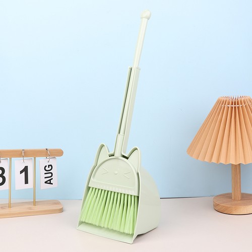 1 Set Mini Children Broom Dustpan Cartoon Flexible Bristles Floor ...