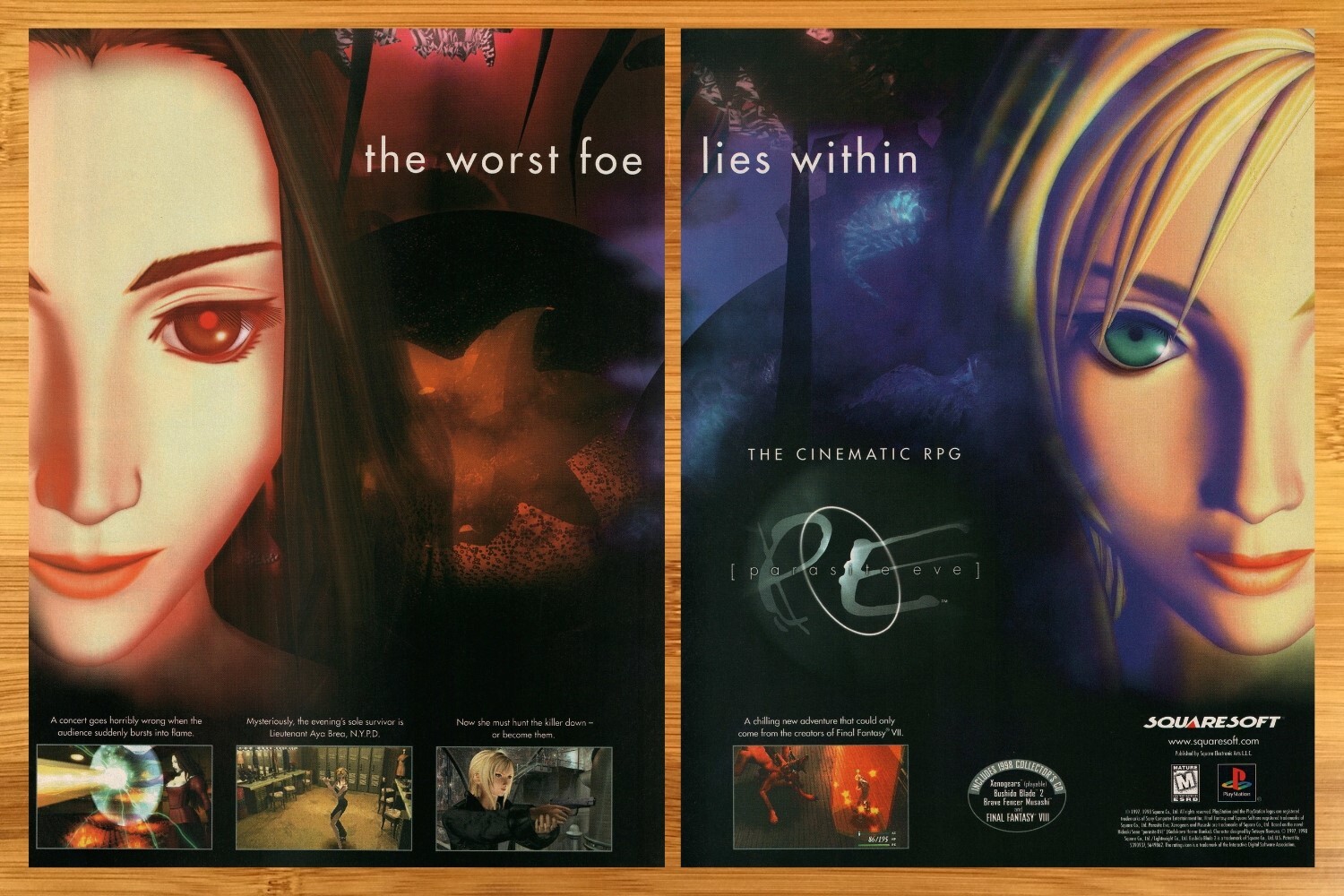 1998 Parasite Eve PS1 Playstation 1 Print Ad/Poster Survival Horror ...