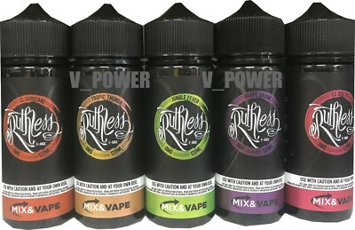 RUTHLESS 100ML E Liquid Premium Juice By Ruthless USA Vape 0MG Buy 3 ...