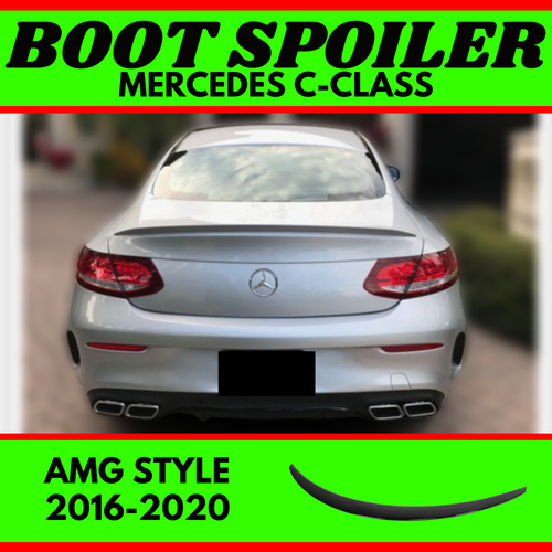 Boot Lip Spoiler For C205 Merc Benz COUPE (16-23) AMG C63 Style Wing ...