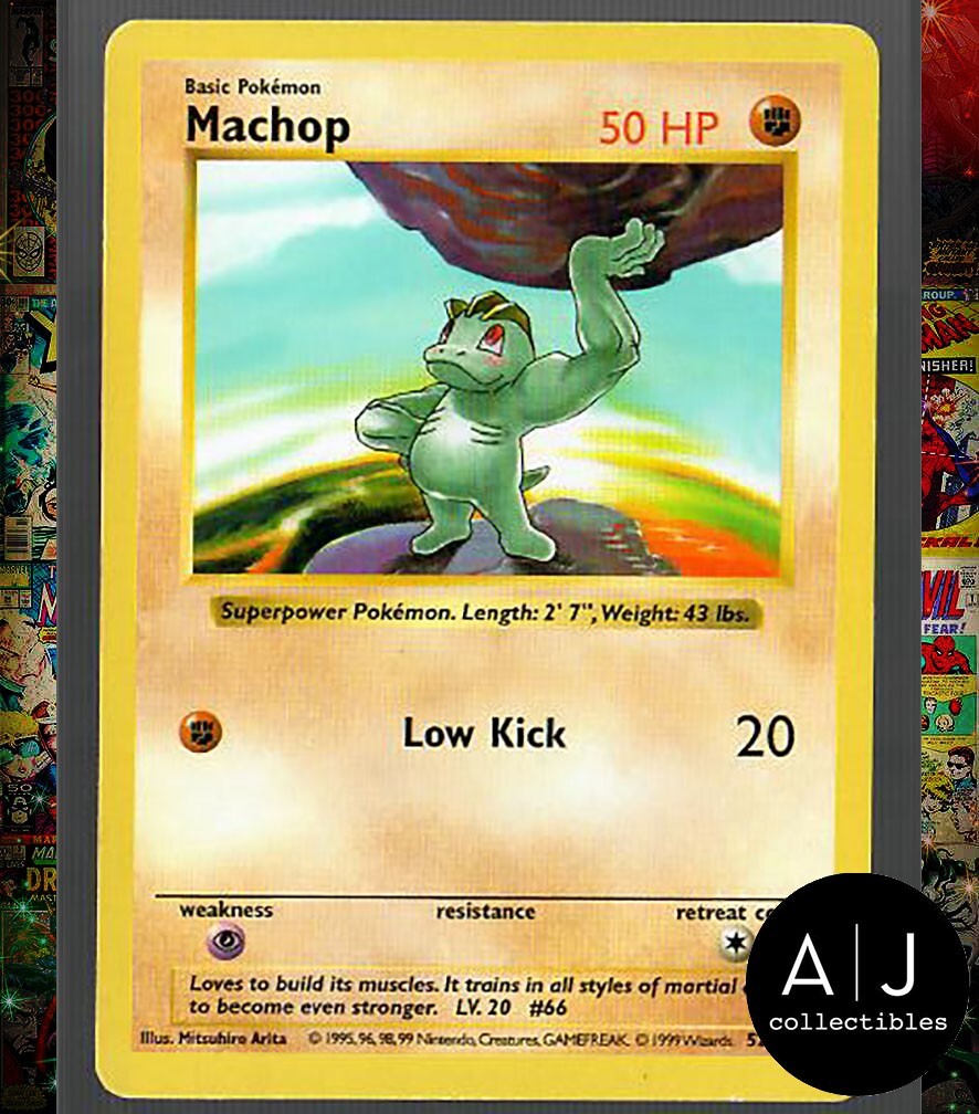 Machop 52/102 Base Set Pokemon Card TCG NM SHADOWLESS | eBay