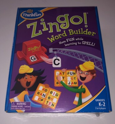 Think Fun Zingo Word Builder Board Game , New, Sealed. Spelling, Words ...