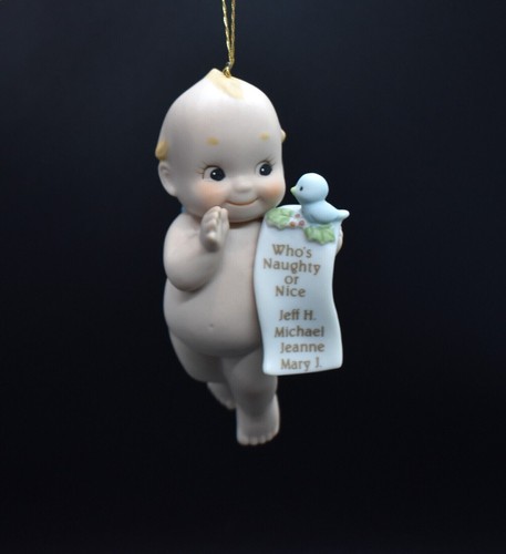 1993 KEWPIE Bird on List Naughty or Nice Enesco w-Box Rose Oneill ...