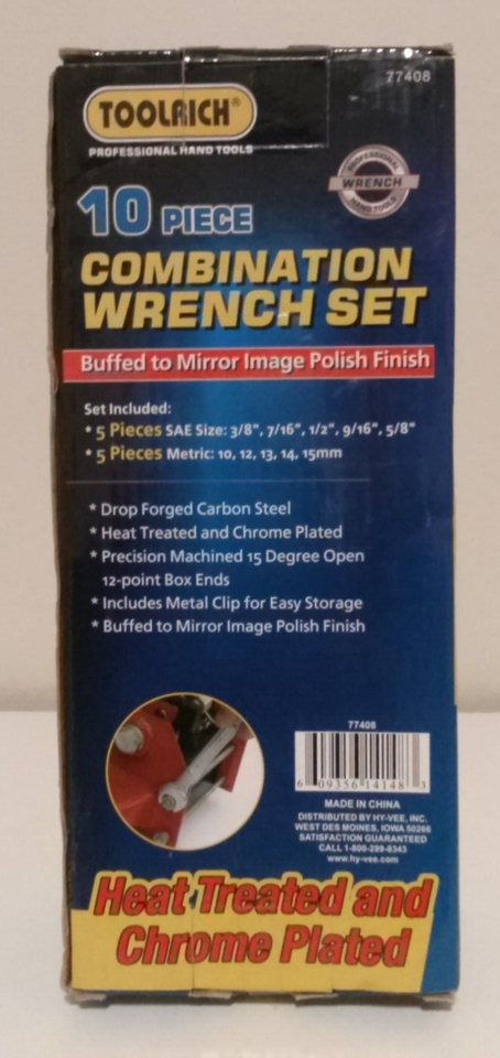 Tool Rich 10 Piece Combination Wrench Set | eBay
