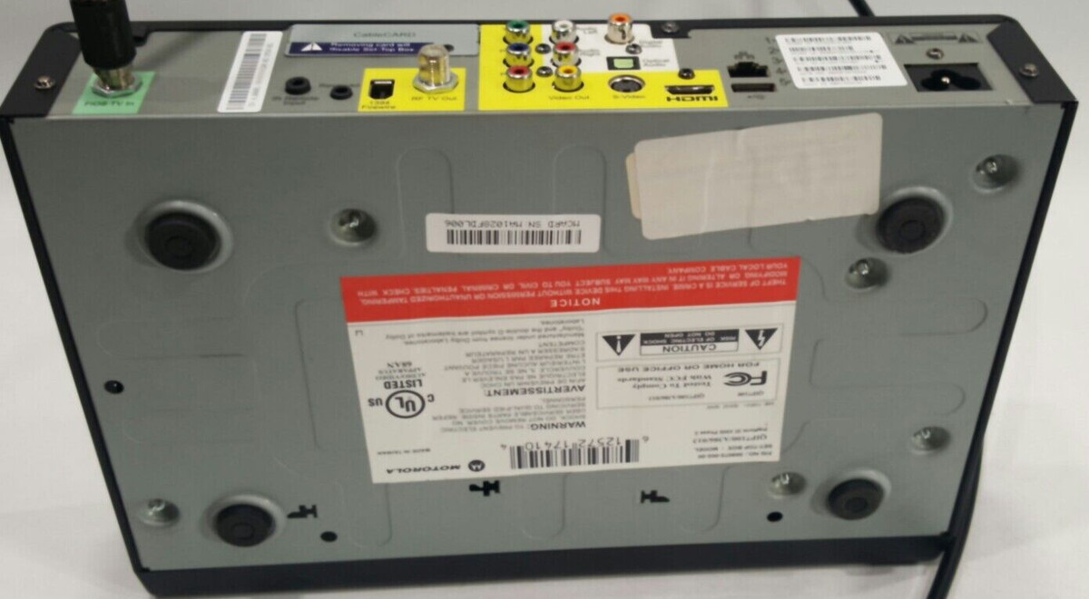 Motorola Set Top Box Back