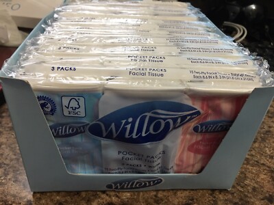 Tissue Pocket Packs Facial Tissue 12 Packs Of 3 (36 Packs Total) Willow ...